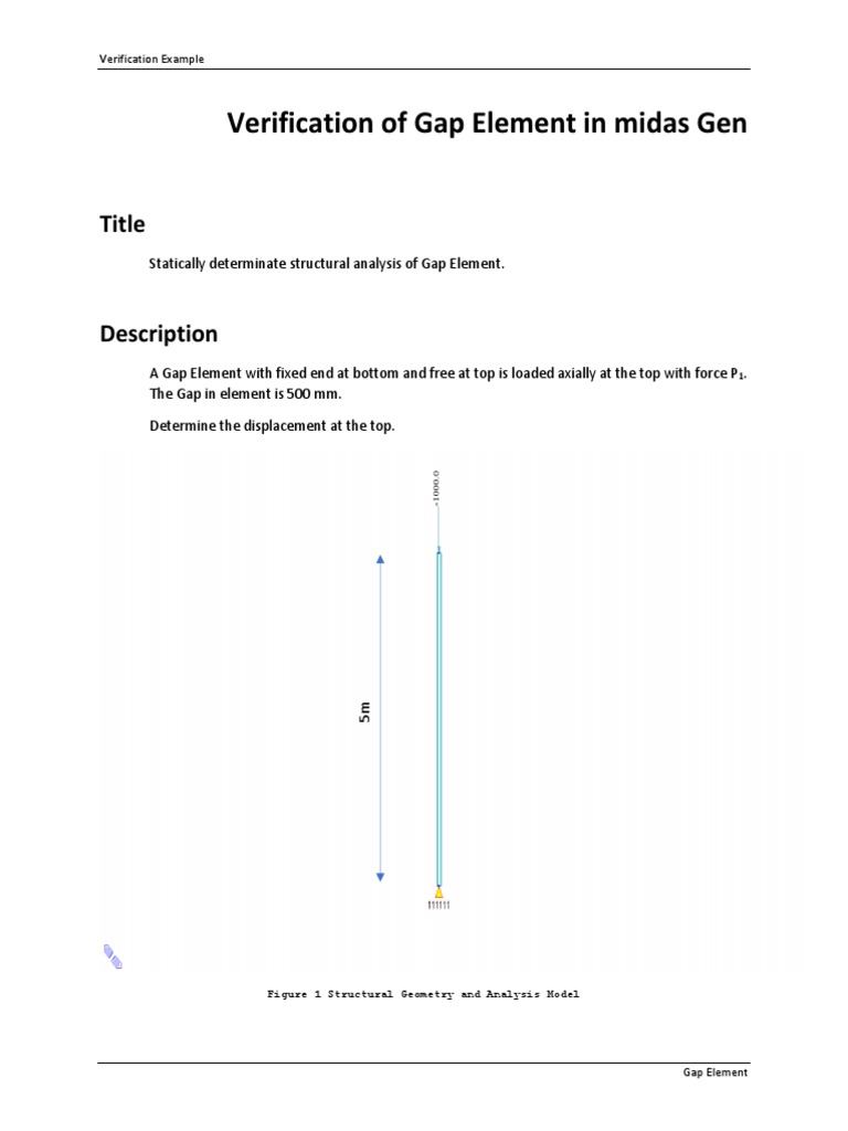 Verification of Gap Element in Midas Gen | PDF | Structural Analysis ...
