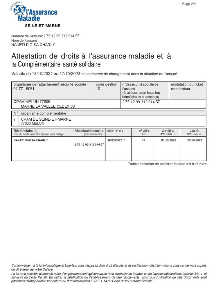 Cmu Seine Et Marne | PDF