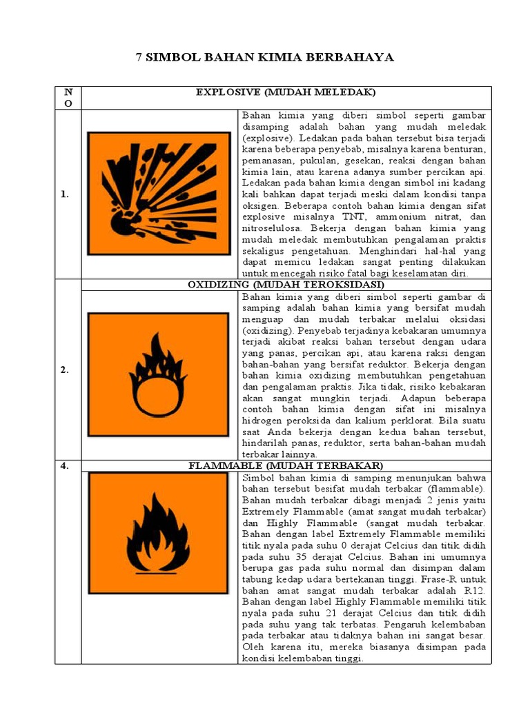 7 Simbol Bahan Kimia | PDF
