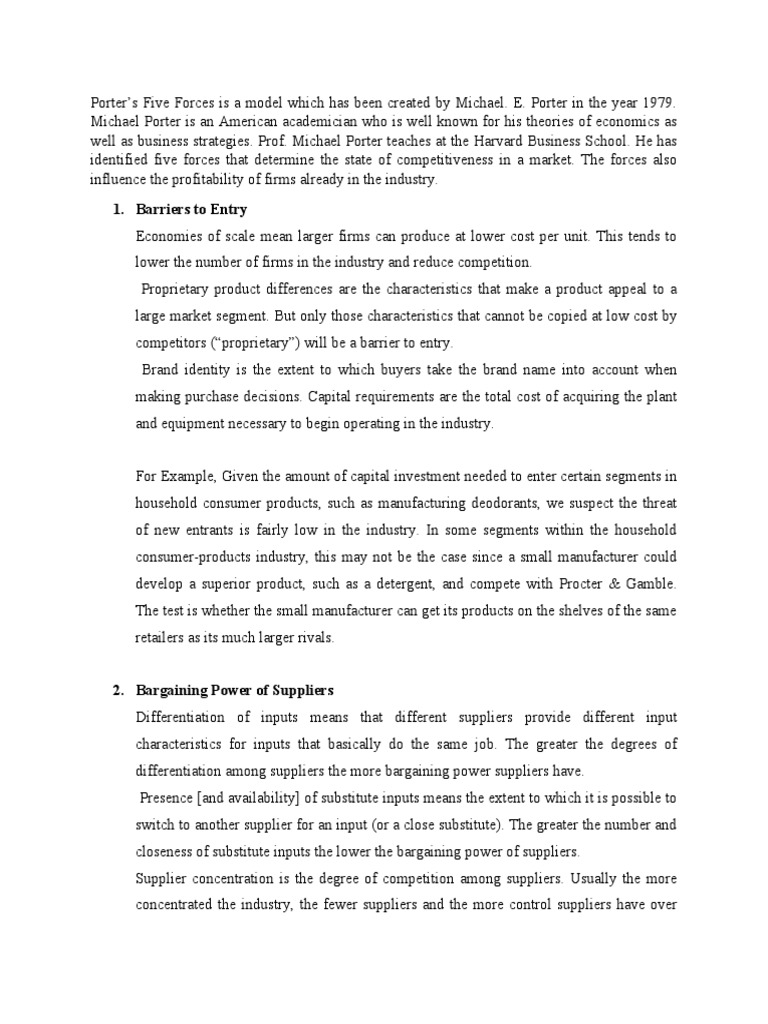 Chap 6 - Porter's 5 Forces (F) | PDF | Pepsi Co | Strategic Management