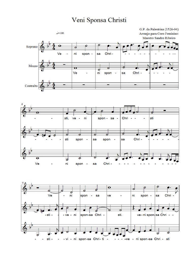 Veni Sponsa Christi | PDF