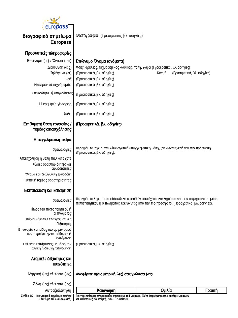CV Format El | PDF