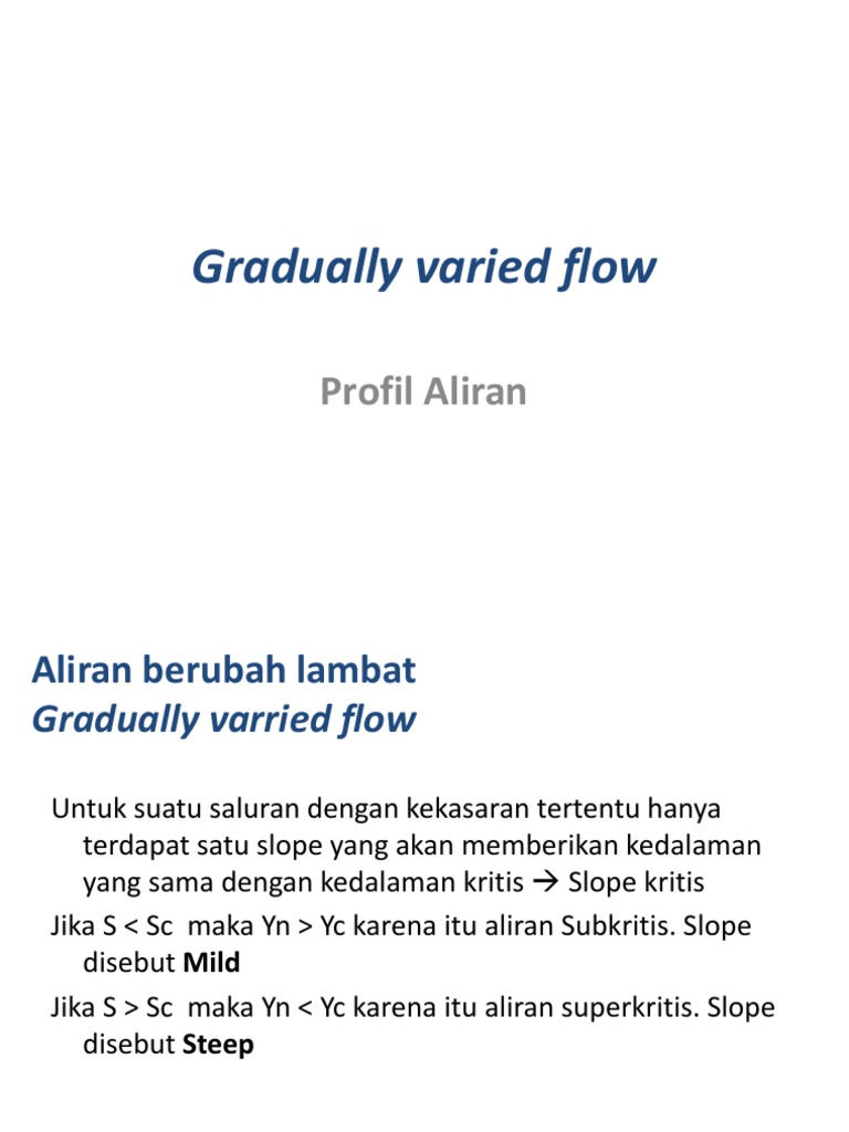Aliran Berubah Lambat Laun-Profil Aliran | PDF