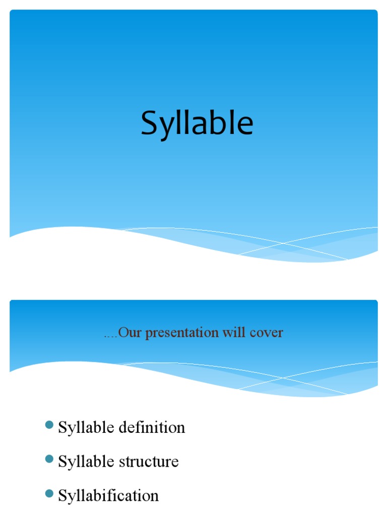 Understanding Syllable Structure | PDF | Syllable | Linguistics