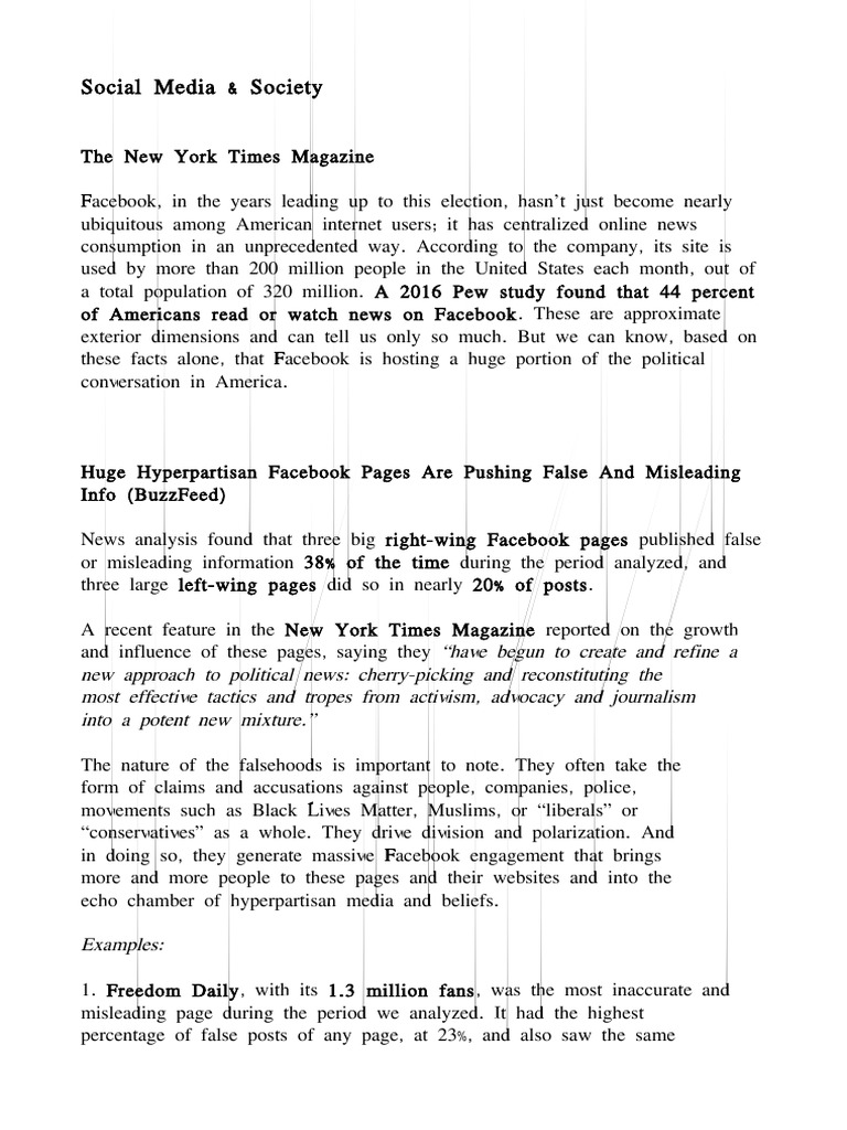 Social Media & Society | PDF | Facebook | Social Media Social Media & Society | PDF | Facebook | Social Media