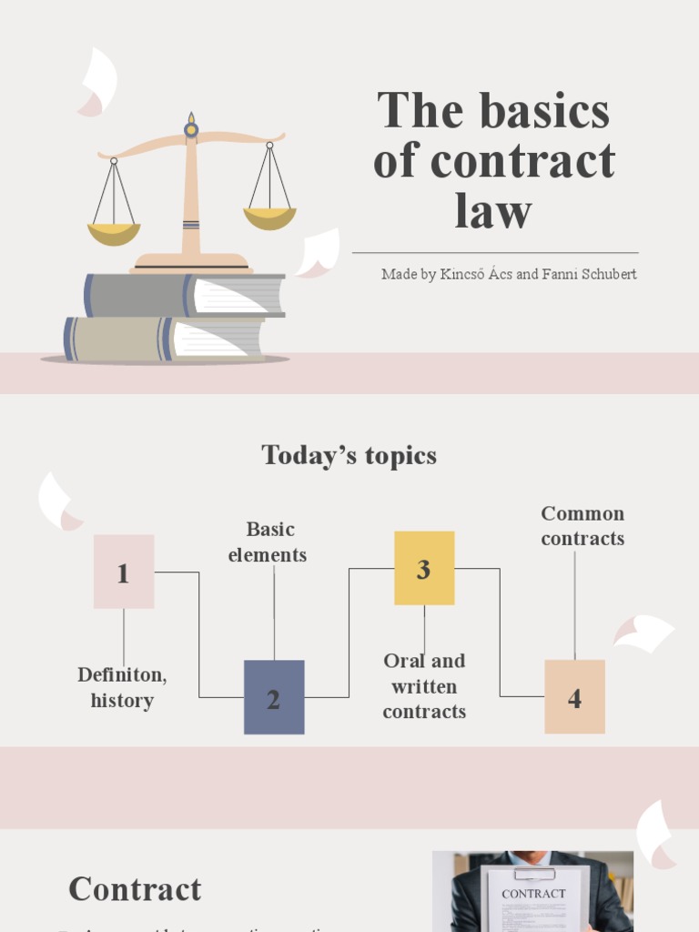 Basics of Contract Law | PDF | Contract Law | Economies