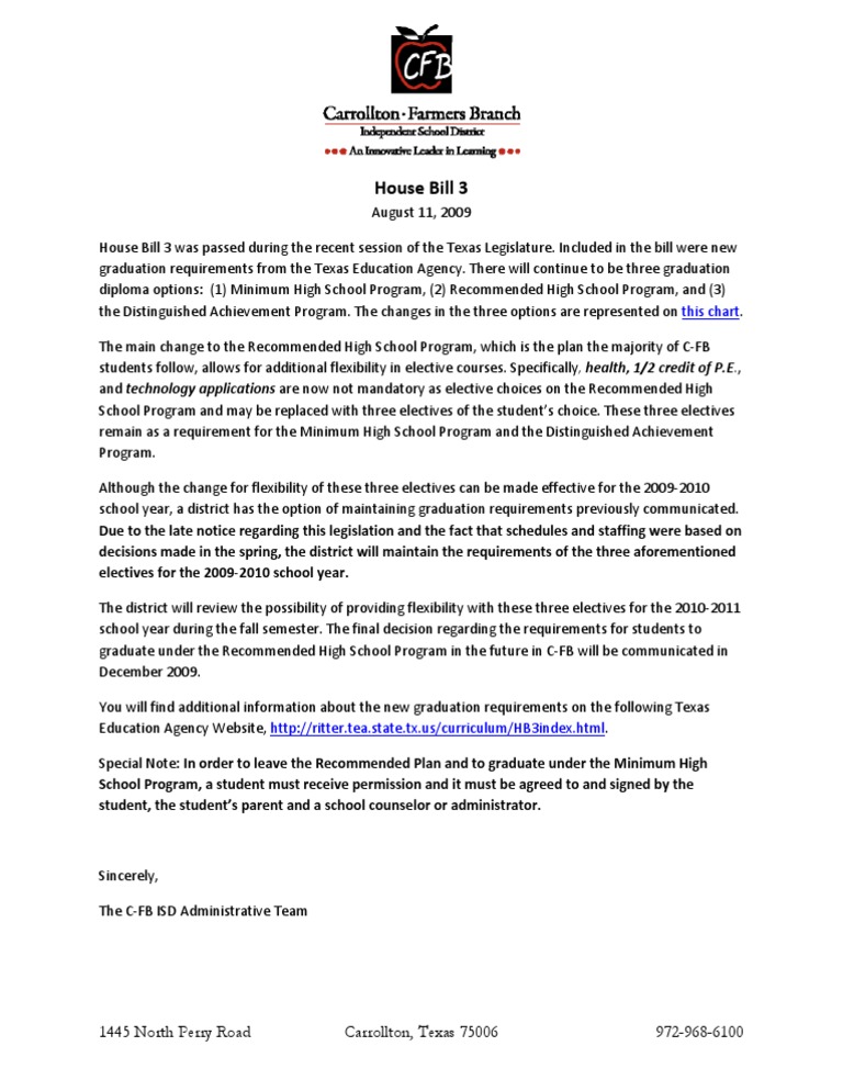 House Bill 3 - 2009 | PDF