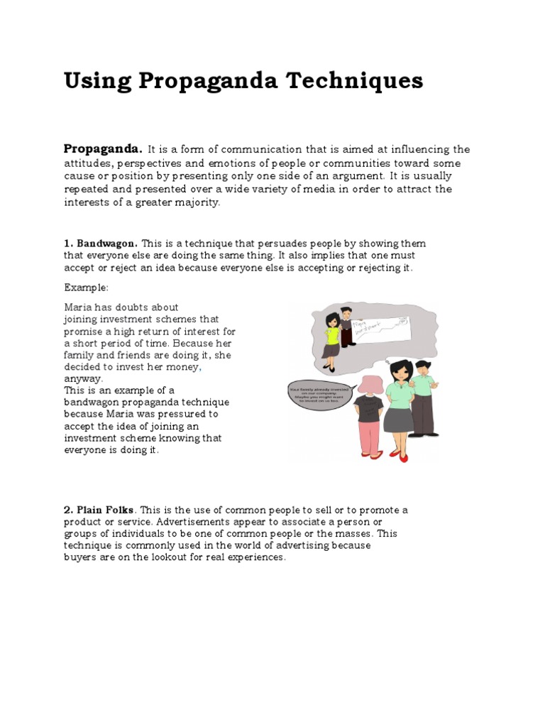 Using Propaganda Techniques Continuation | PDF | Propaganda | Advertising
