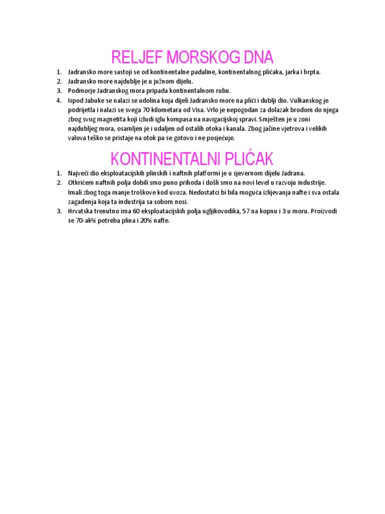 Reljef Morskog Dna | PDF