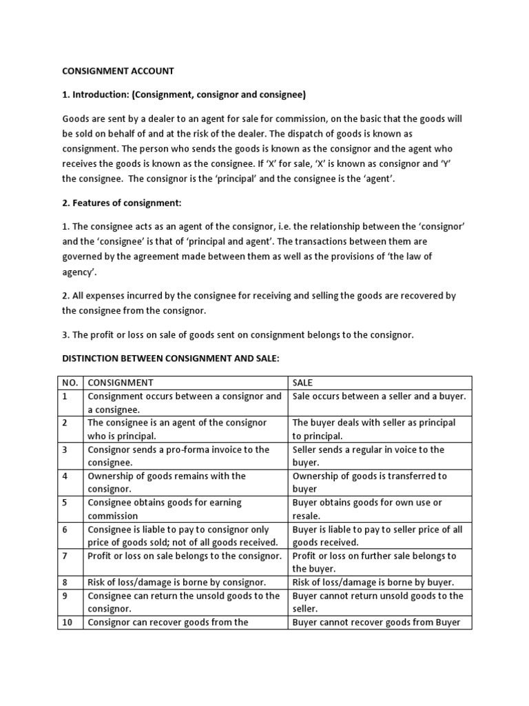 CONSIGNMENT ACCOUNT - Docx2 | PDF | Pro Forma | Invoice