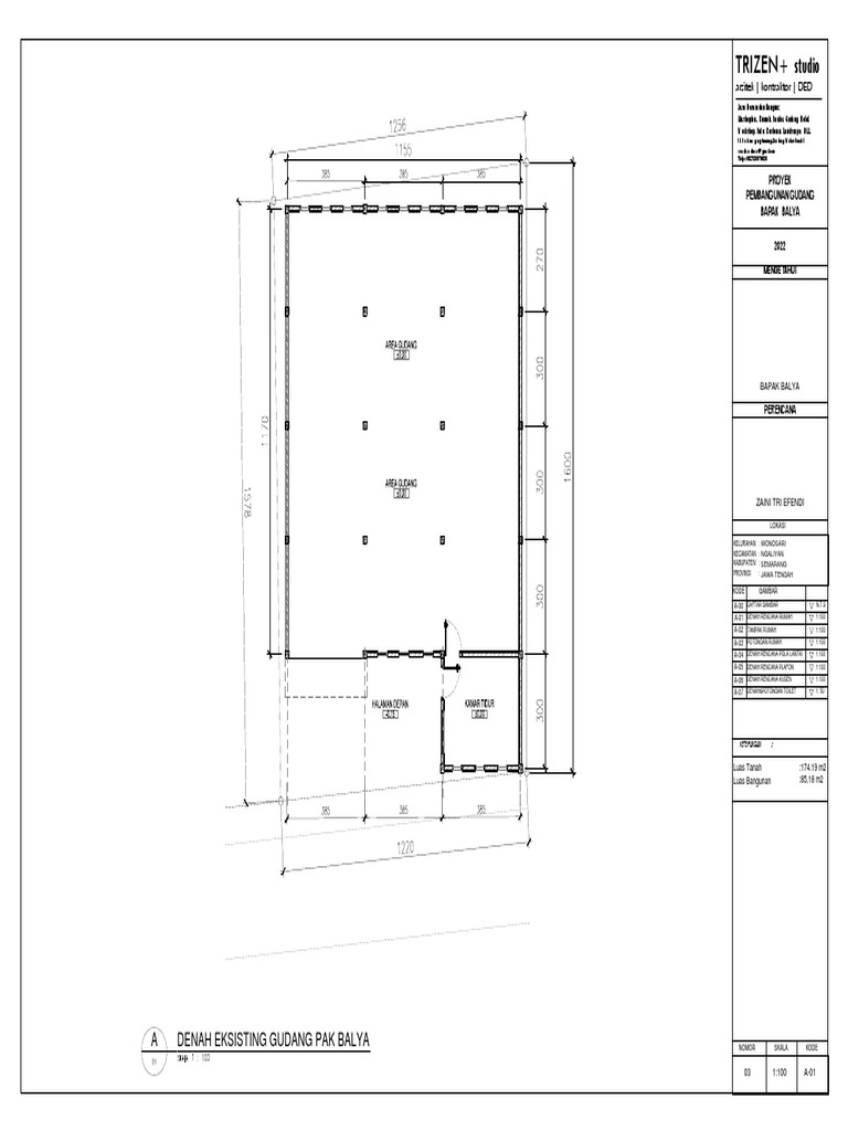 01 - Eks - Ren - Gudang - Pak Balya - Rowosari | PDF
