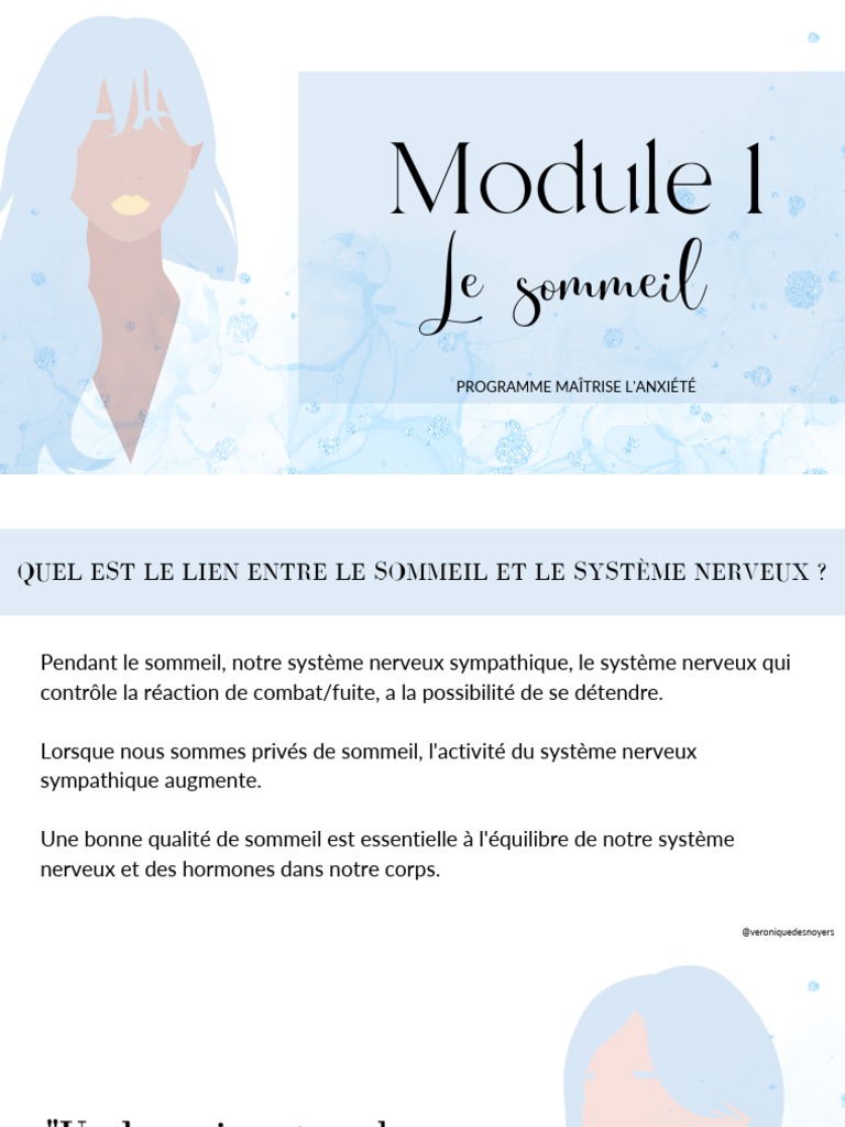 Module 1 - Le Sommeil | PDF | Sommeil | Rythme circadien