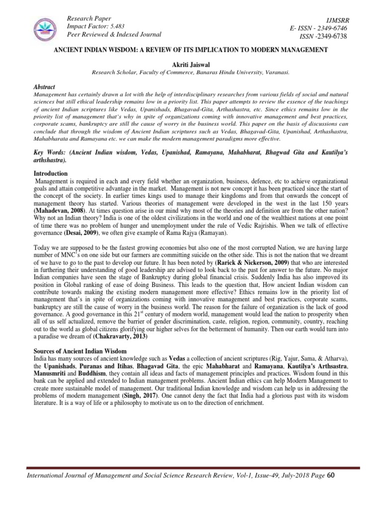 Research Paper Impact Factor: Peer Reviewed & Indexed Journal Ijmsrr E ...