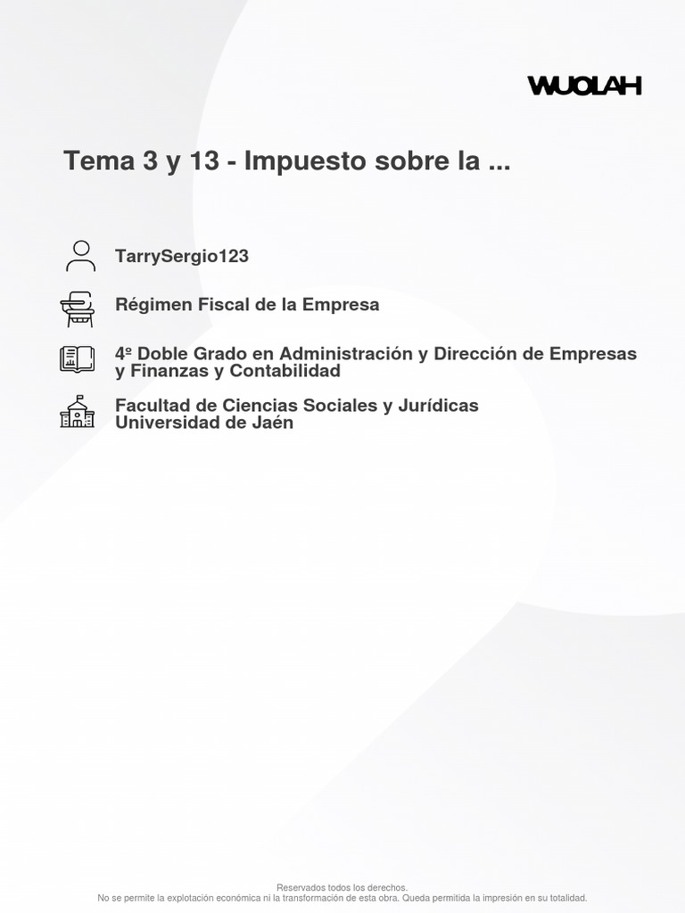 Tema 3 y 13 - Impuesto sobre la Renta de las Personas Físicas (IRPF). Concepto | PDF | Impuestos ...