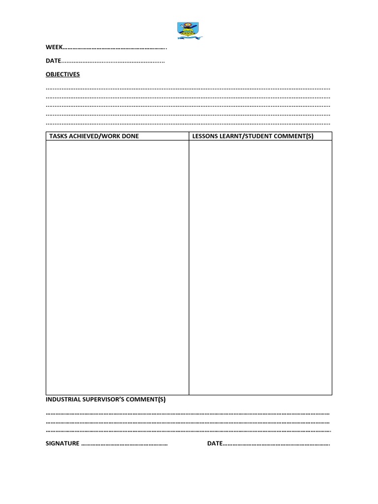 Logbook Template | PDF
