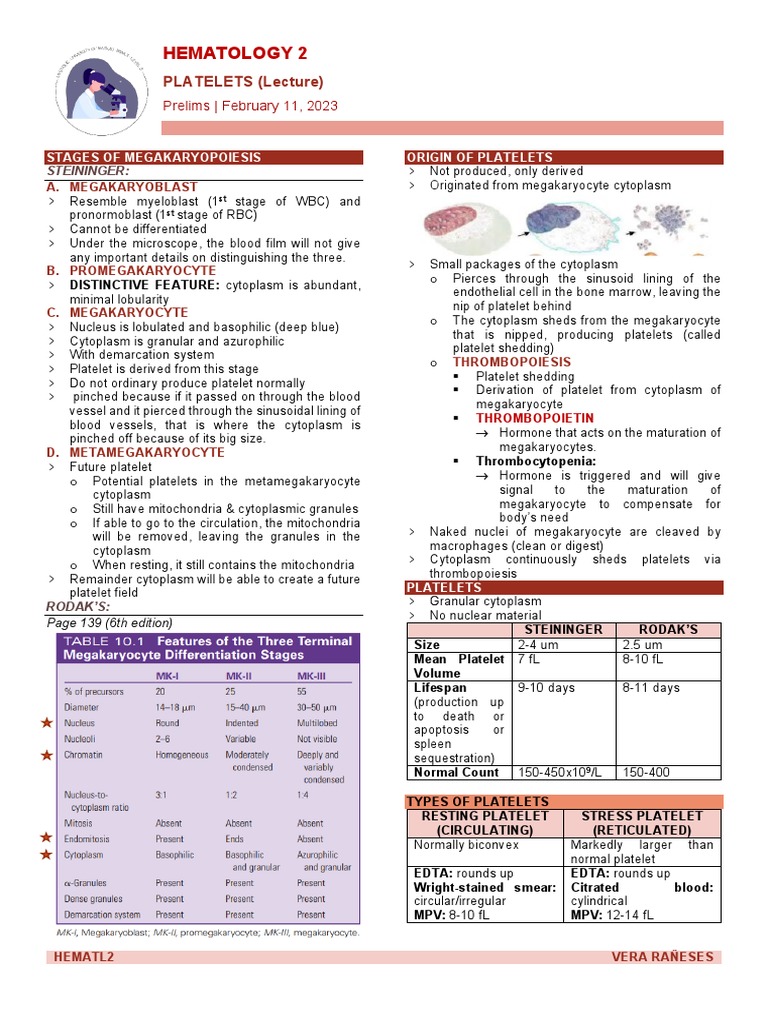 Lec Platelets | PDF | Coagulation | Platelet Lec Platelets | PDF | Coagulation | Platelet