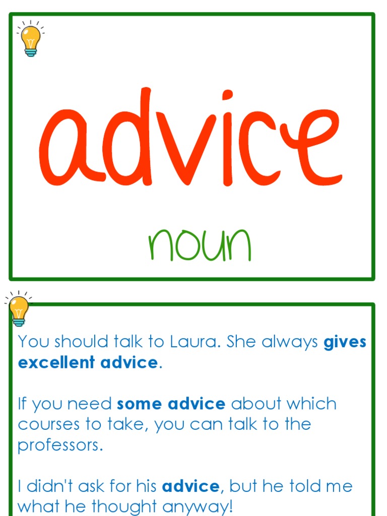 Word Formation. Advise | PDF