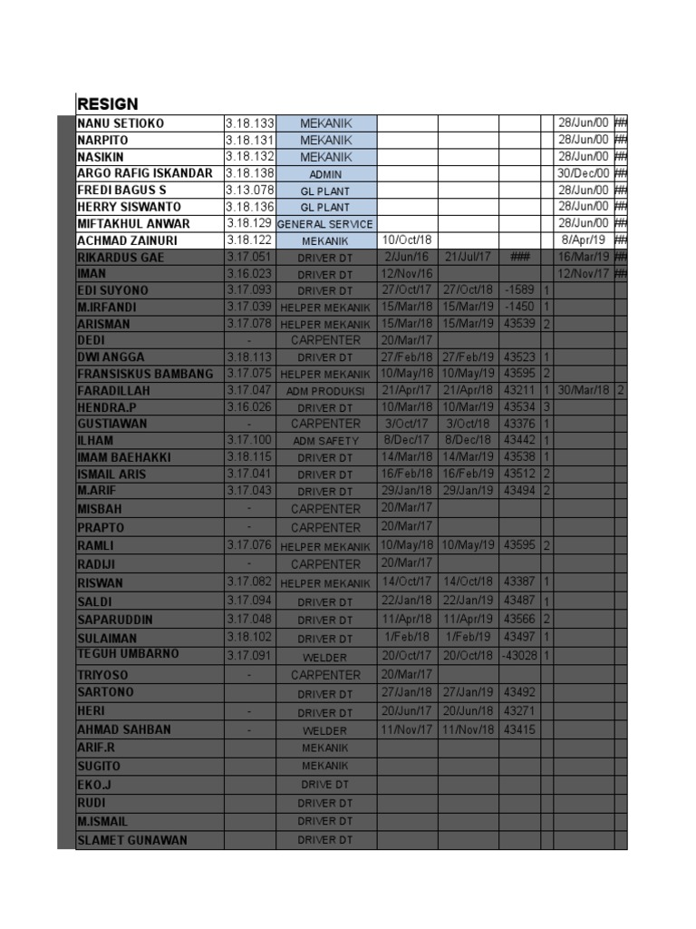 Daftar Penerimaan Apd Karyawan | PDF