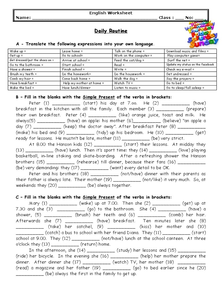 Daily-Routine 13731 | PDF