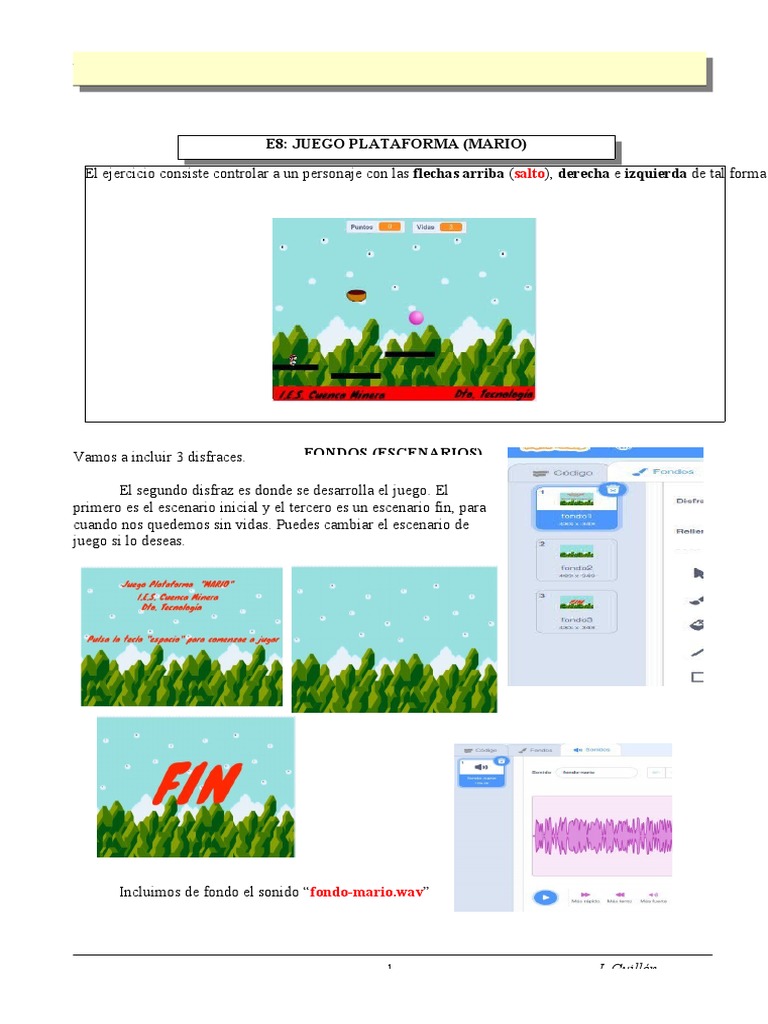 Video Juego Mario Bros | PDF | Mario | Scratch (lenguaje de programación)