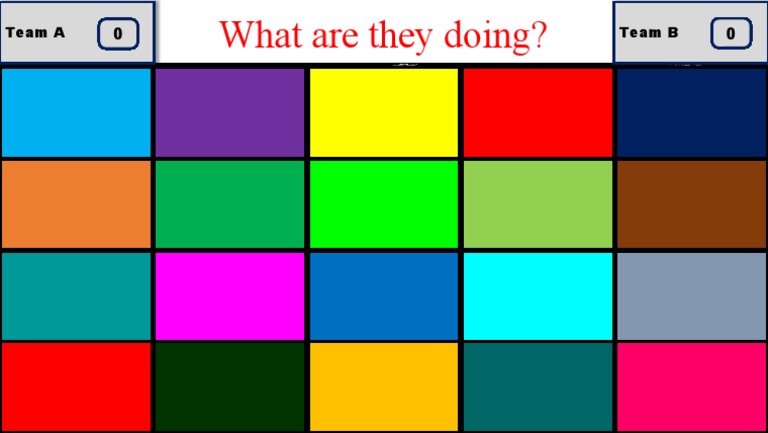 Present Continuous Game With Scoreboard Fun Activities Games Games ...