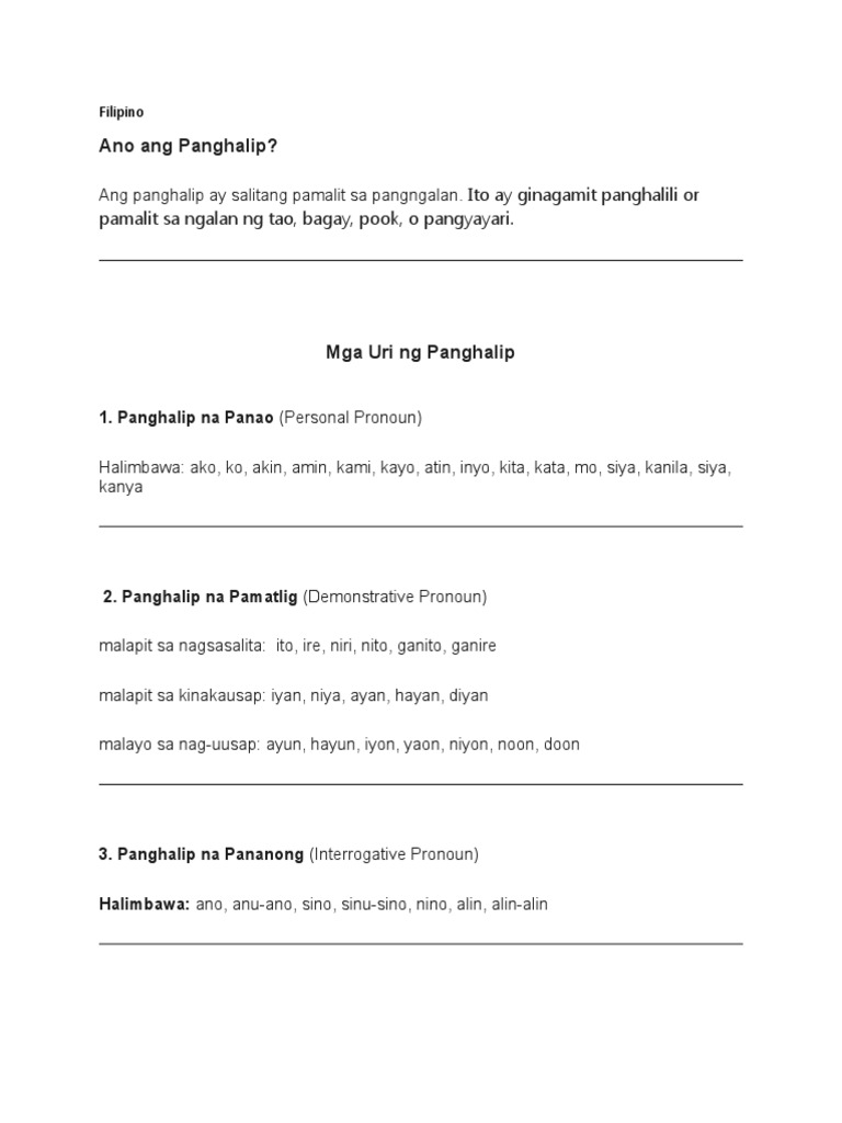 Filipino Notes | PDF