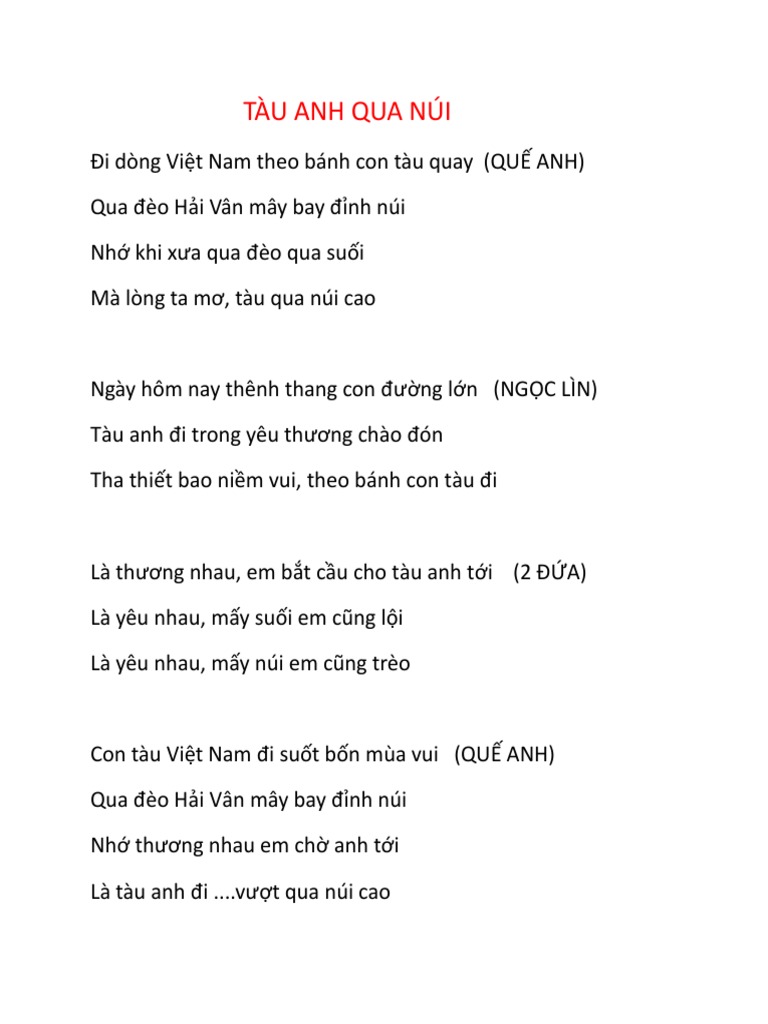 Tàu Anh Qua Núi | PDF