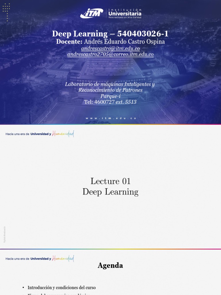 Lecture01 F | PDF | Red neuronal artificial | Aprendizaje profundo