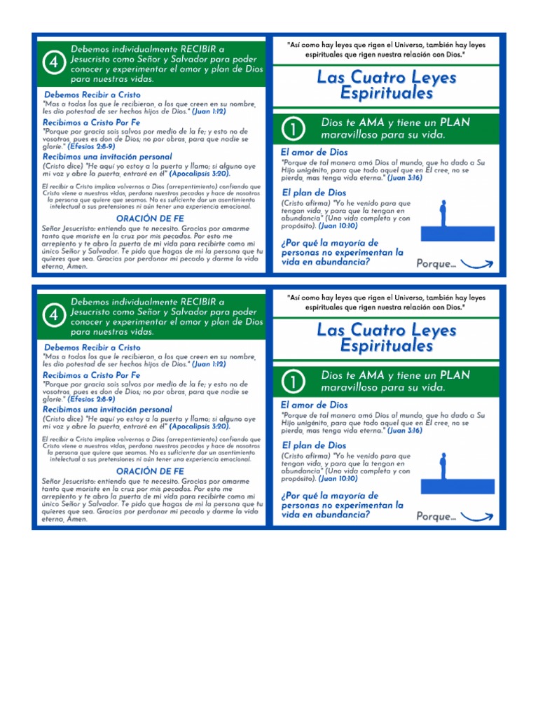 Cartilla de Las 4 Leyes Espirituales | PDF