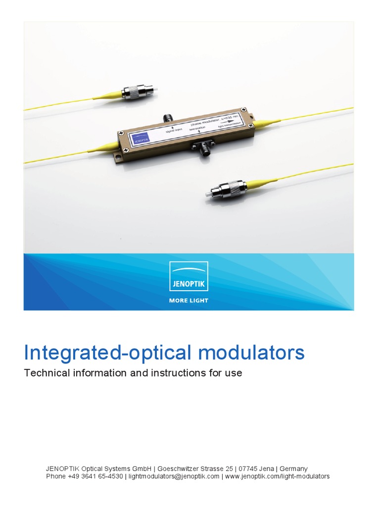 Modulator Manual | PDF | Optical Fiber | Polarization (Waves)
