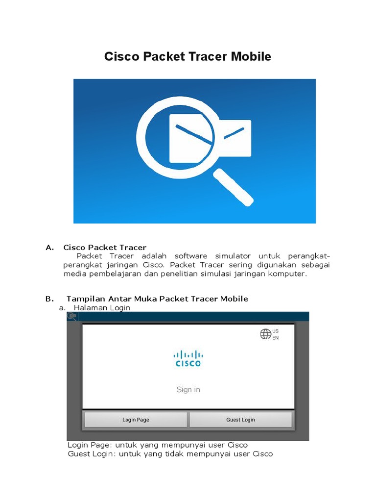 Panduan Cisco Packet Tracer Mobile | PDF