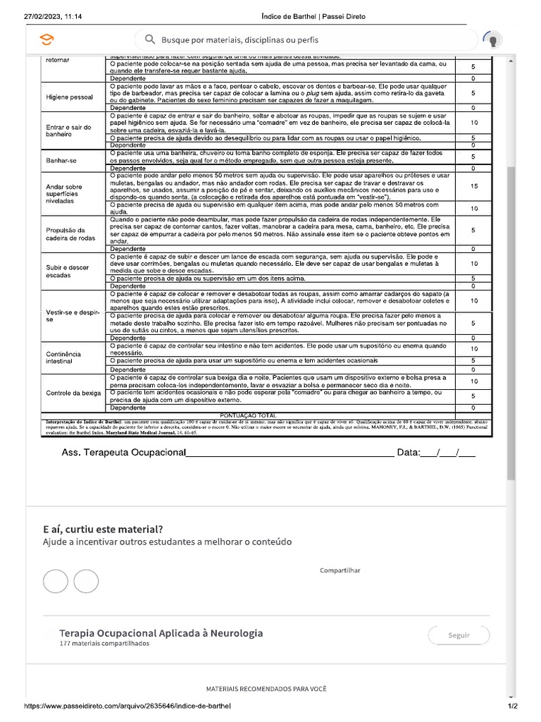 Barthel | PDF