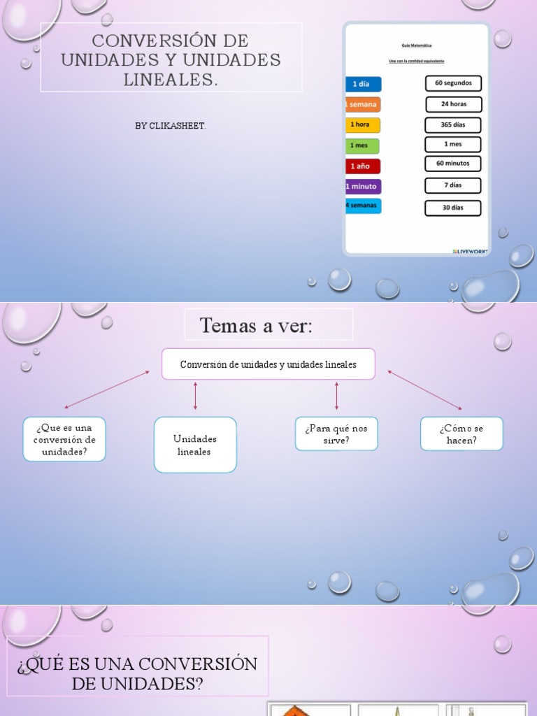 Conversión de Unidades y Unidades Lineales-1 | PDF | Espacio vectorial ...