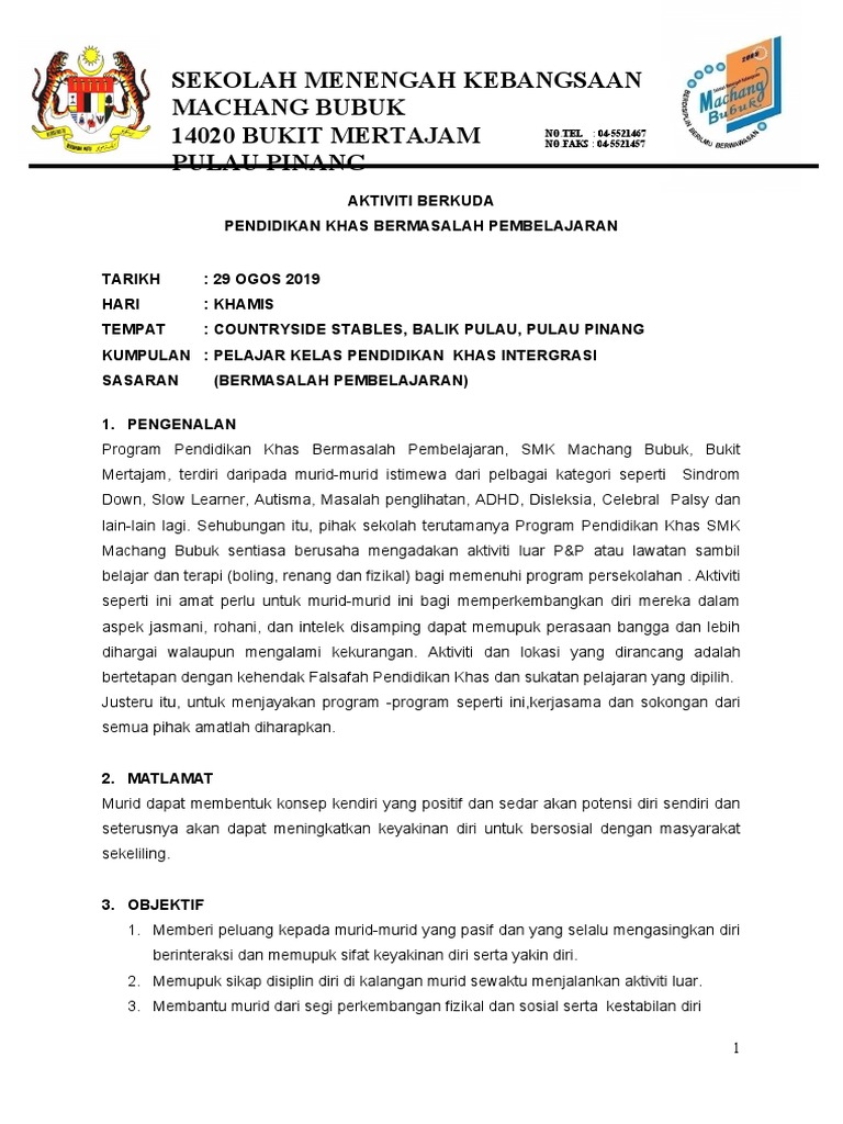 Kertas Kerja Terapi Berkuda | PDF