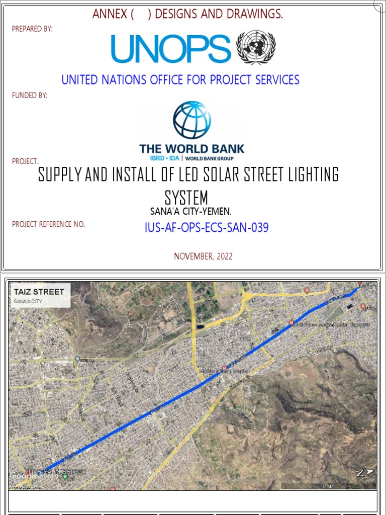 LOT 1 - Annex 04 - Solar Street Lighting Drawings - Sana - A City | PDF ...