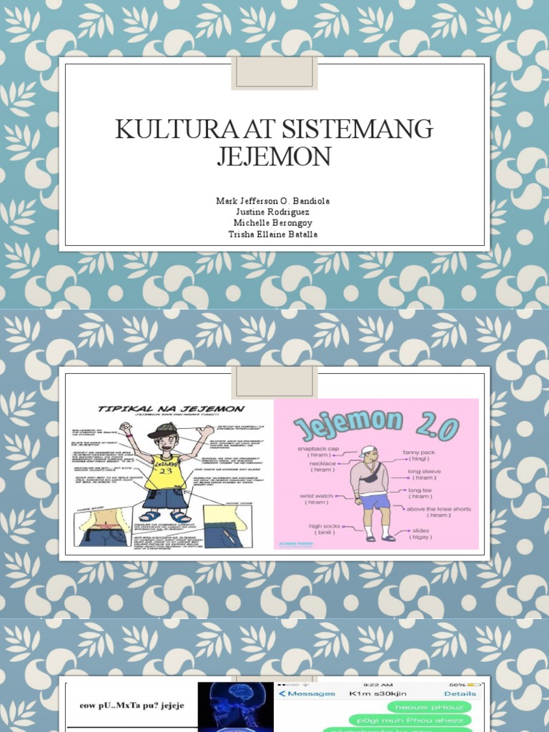Kultura at Sistemang Jejemon | PDF