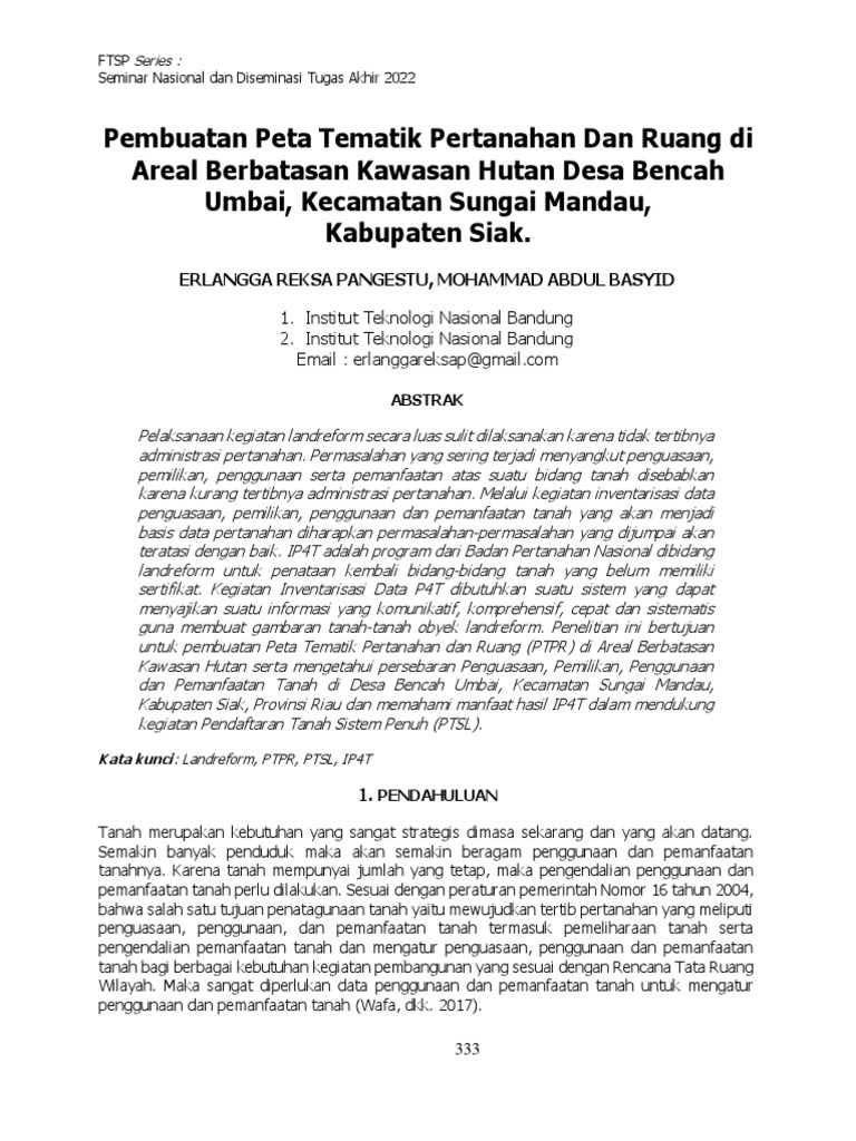 Peta Tematik Pertanahan Desa Bencah Umbai | PDF | Sains & Matematika ...