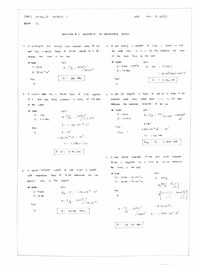 MDB Part 1 | PDF | Stress (Mechanics) | Mechanical Engineering
