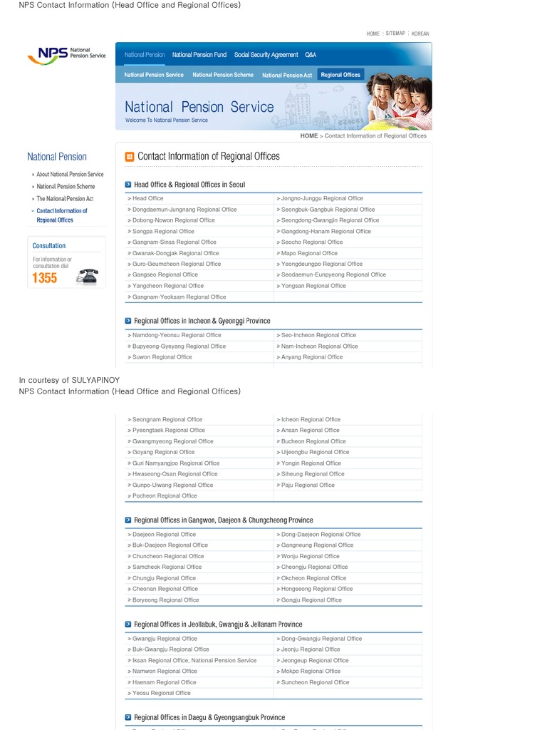 National Pension Service Office Contacts | PDF | Public Services ...