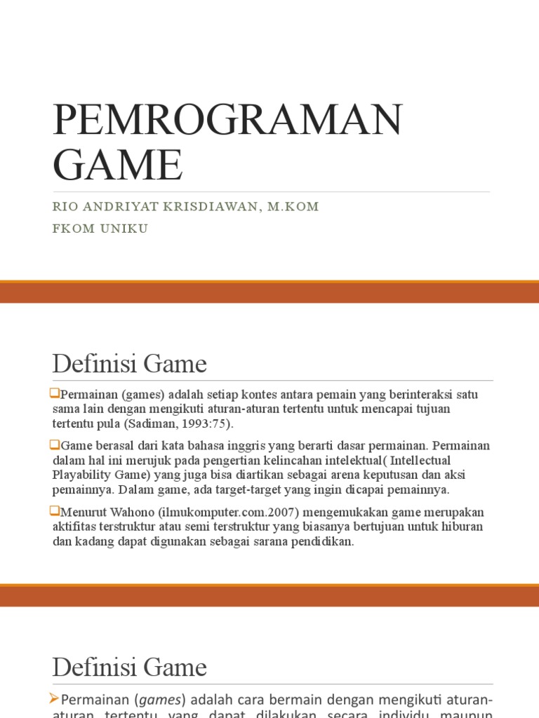 Definisi dan Jenis-Jenis Game | PDF