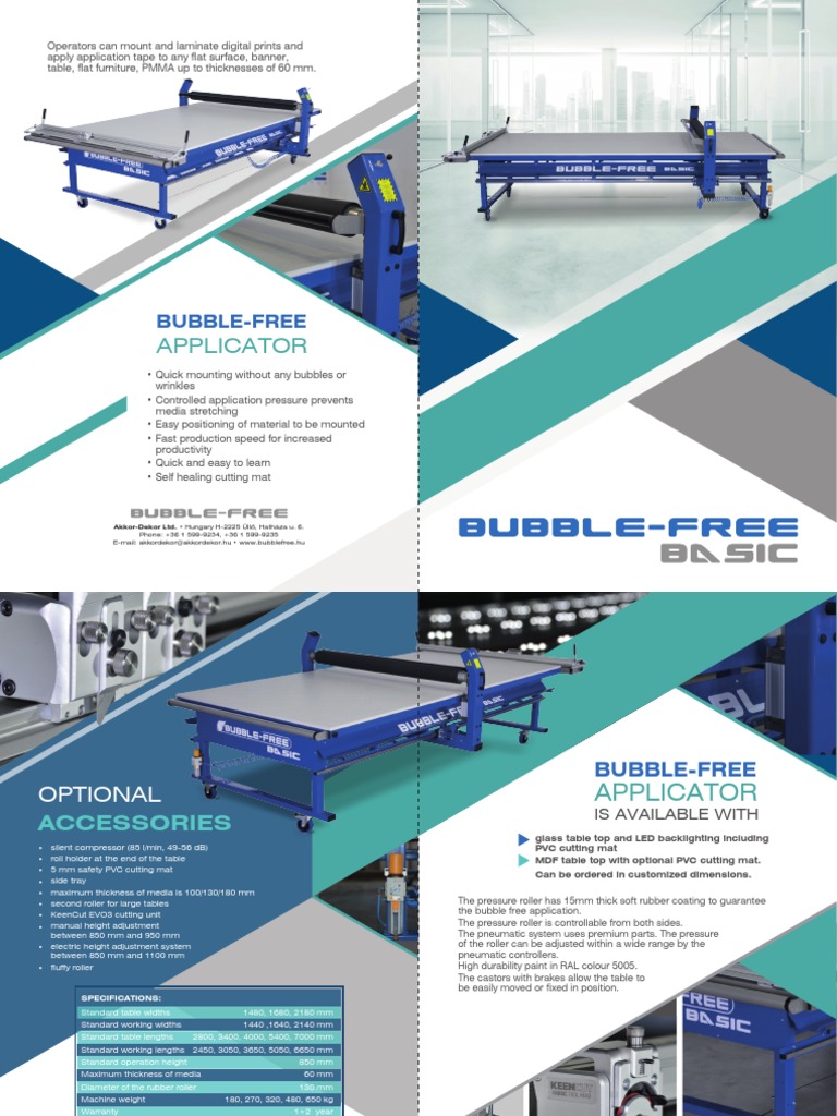 Bubble-Free Basic Brochure | PDF | Mechanical Engineering | Building Engineering