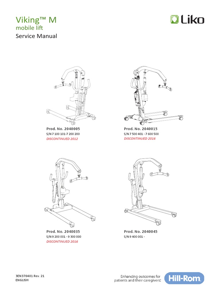 Liko Viking M Series | PDF | Elevator | Battery Charger