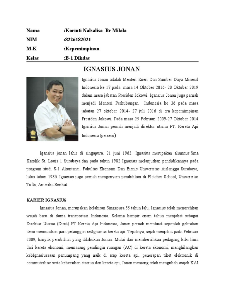 Kepemimpinan Transformasional Jonan | PDF | Perjalanan