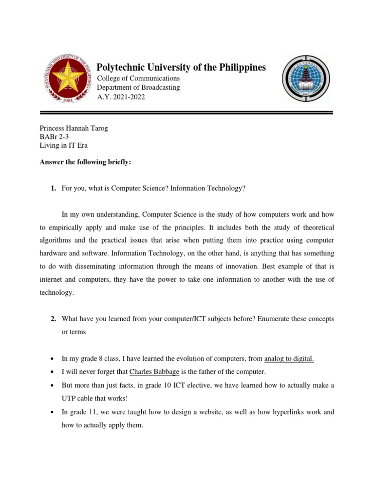 Tarog, Princess Hannah - Living in The IT Era | Download Free PDF ...