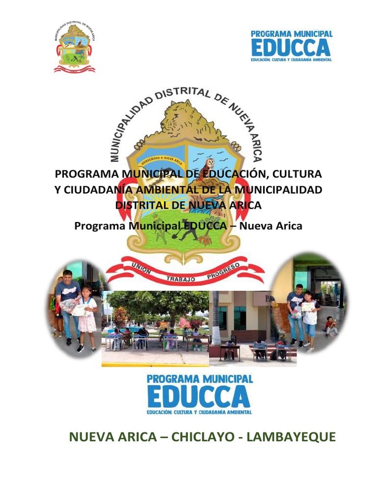 Programa Municipal EDUCCA de Nueva Arica | PDF | Entorno natural ...