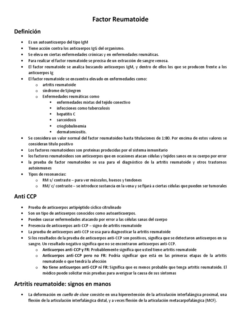 Factor Reumatoide | PDF | Epidemiología | Medicina