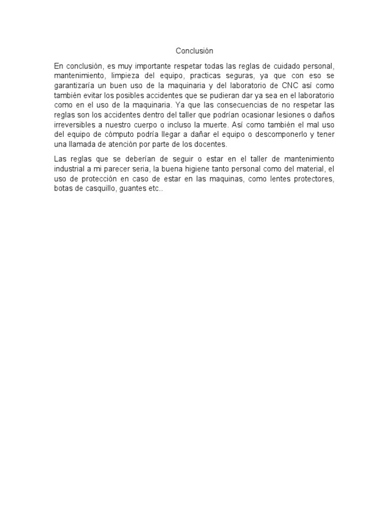 Conclusión CNC | PDF | Informática | Tecnología