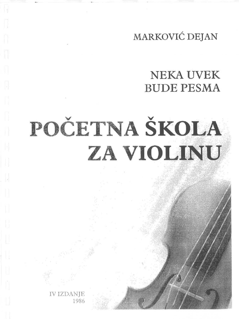 Pocetna Skola Za Violinu | PDF