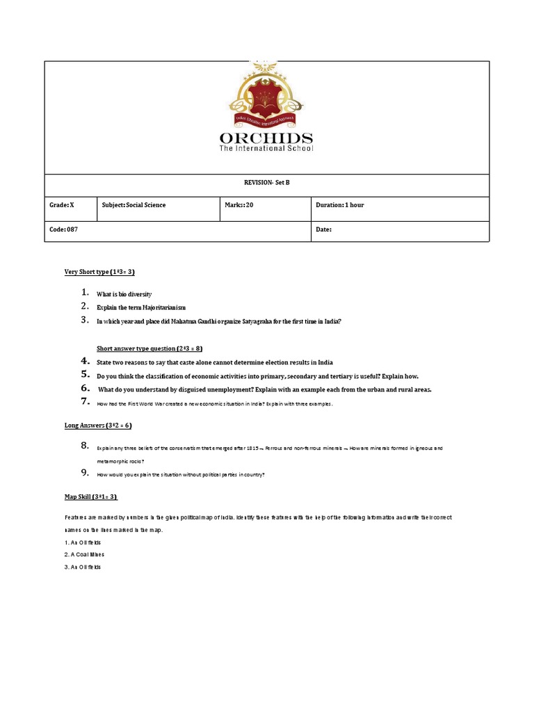 Saima - SST - Set B | PDF