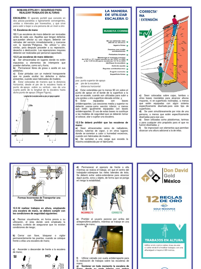 Nom 009 STPS 2011 Escaleras | PDF | Escalera | Escalera